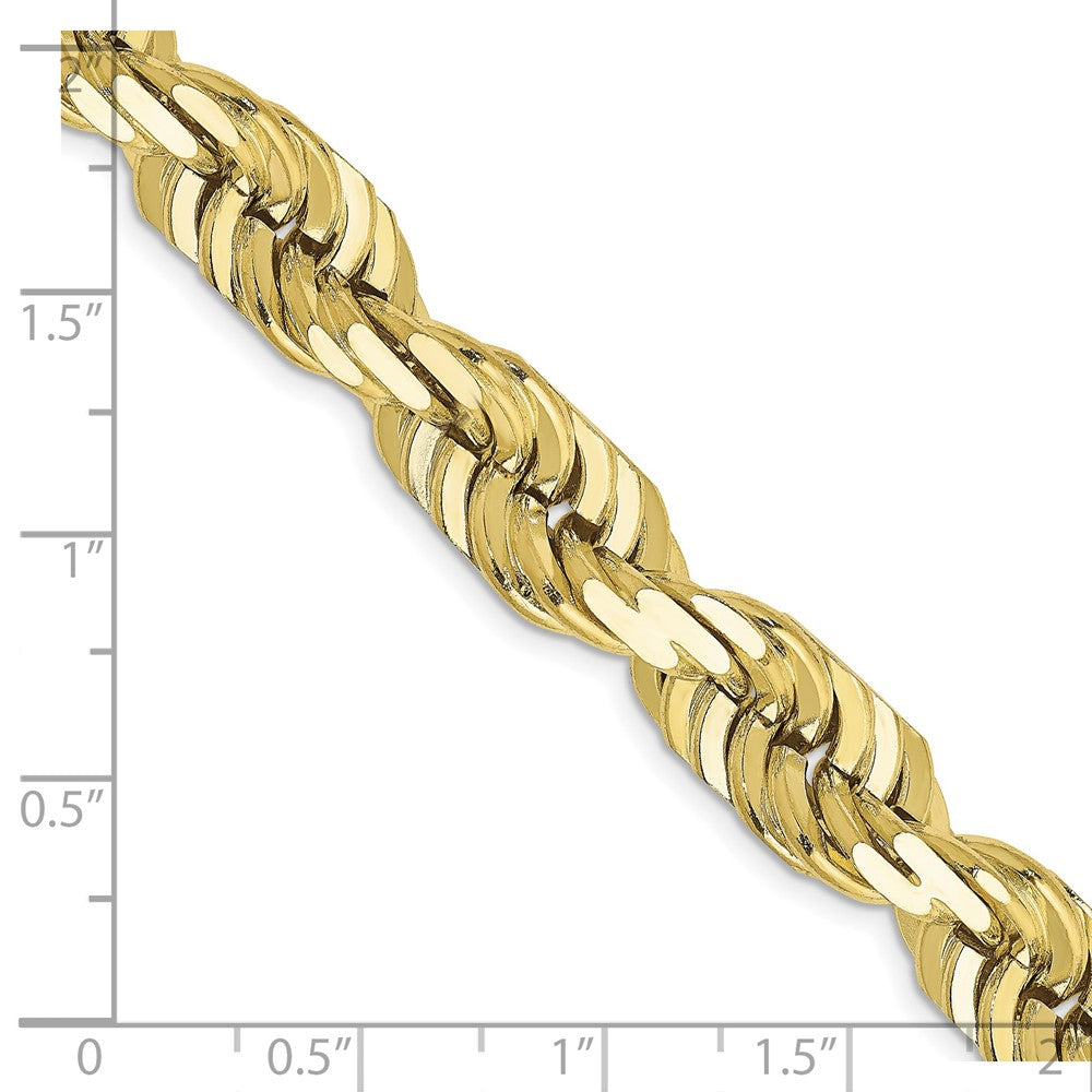 10k 10mm Diamond-cut Rope Chain – TreasureFineJeweler