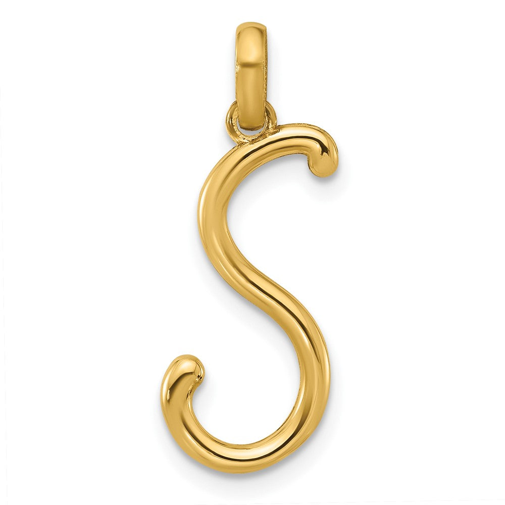 14k Yellow Gold Fancy Letter S – TreasureFineJeweler