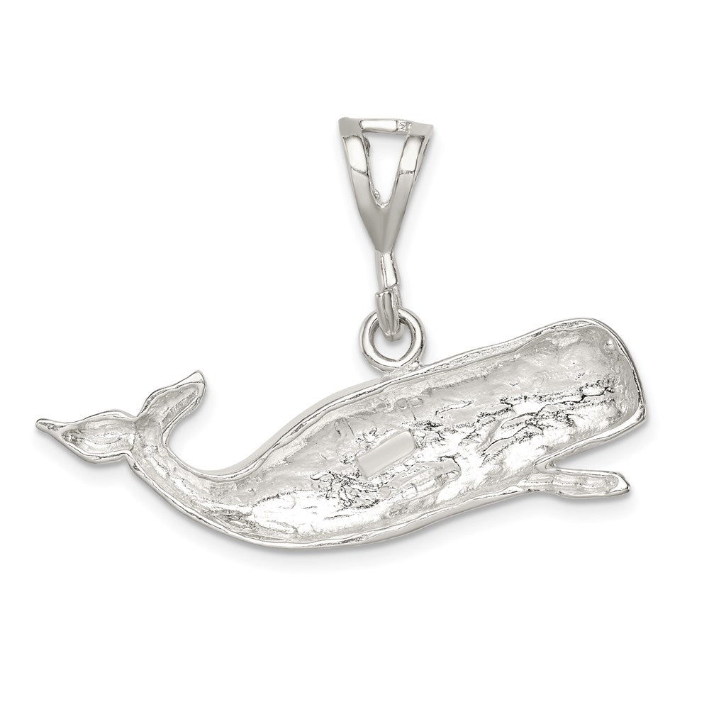 Sterling Silver Polished Whale with Open Mouth Pendant ...