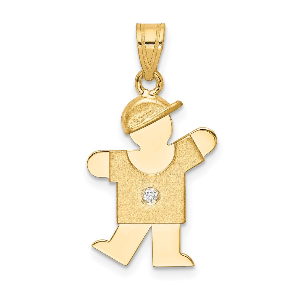 14k Yellow Gold A Diamond Kid Pendant – TreasureFineJeweler