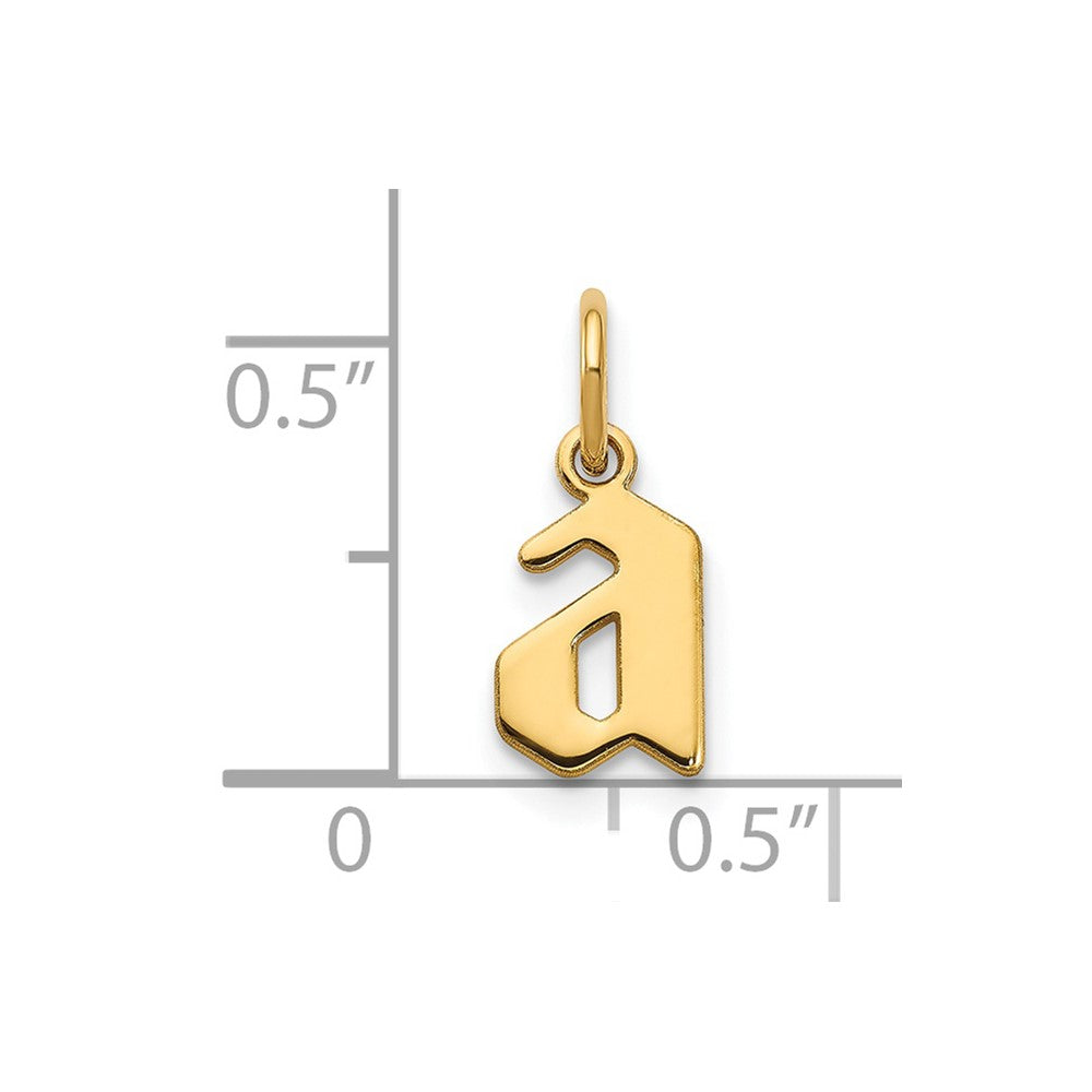 14k Yellow Gold Lower case Letter A Initial Pendant – TreasureFineJeweler