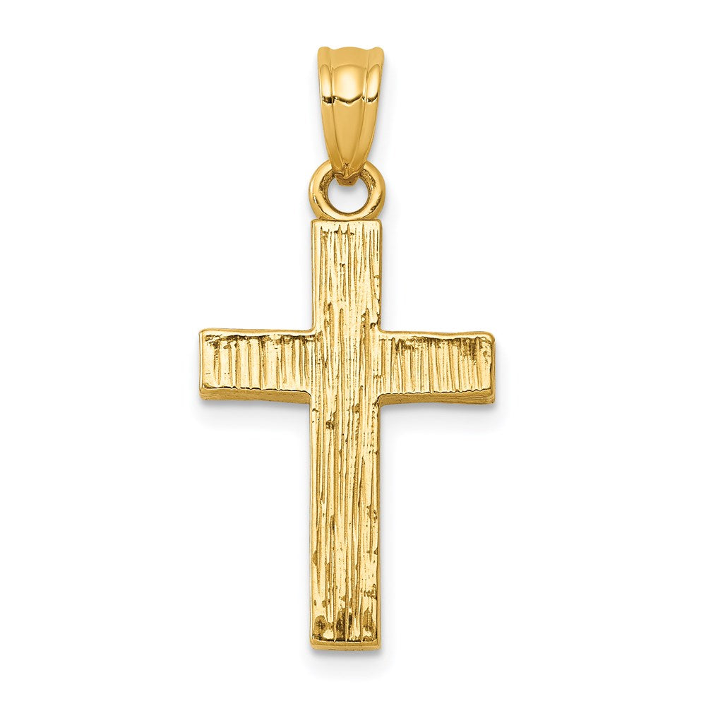 14k Yellow Gold Epoxy Latin Cross Pendant – TreasureFineJeweler